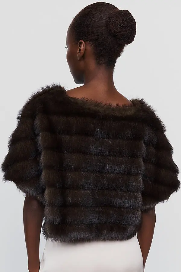 DOLAN LEFT COAST Faux Fur Poncho Top