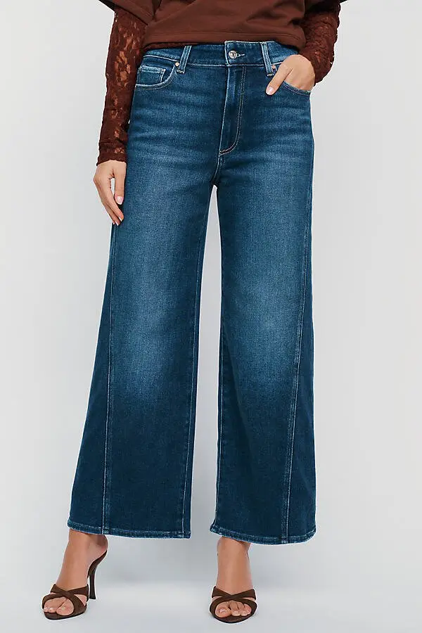 Paige Anessa Petite High Rise Wide Leg Jeans