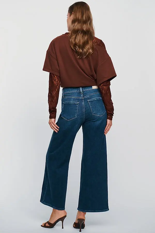 Paige Anessa Petite High Rise Wide Leg Jeans