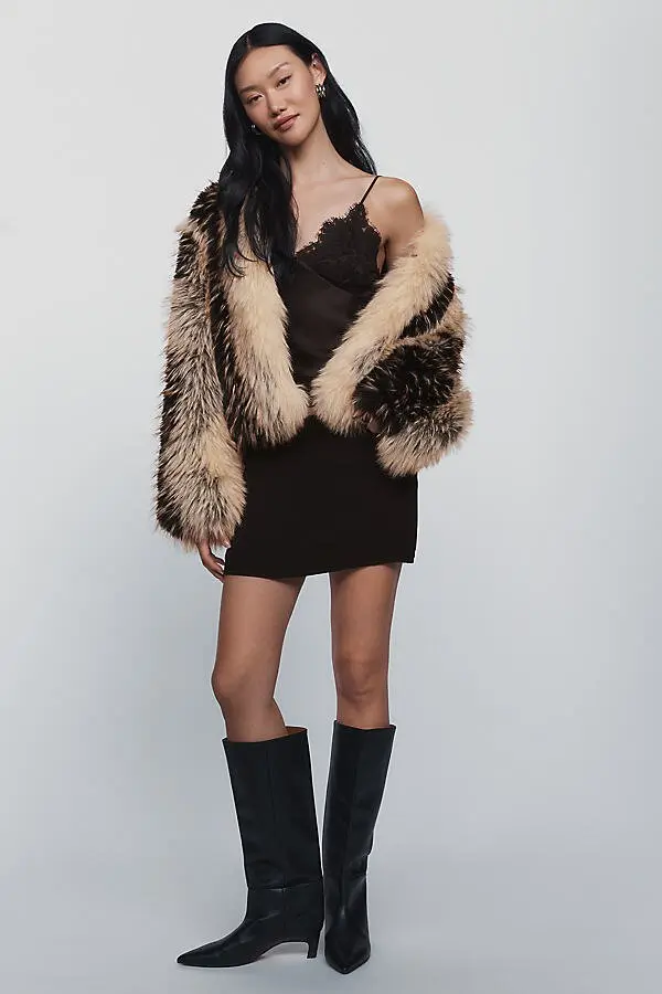 ICHI Ihflaxa Faux Fur Jacket