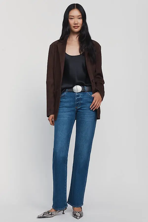 Rolla's Meg Mid Rise Straight Leg Jeans