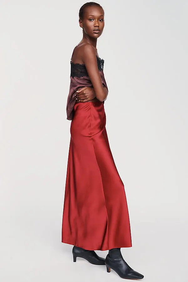 FAVORITE DAUGHTER Favorite Silk Blend Maxi Skirt