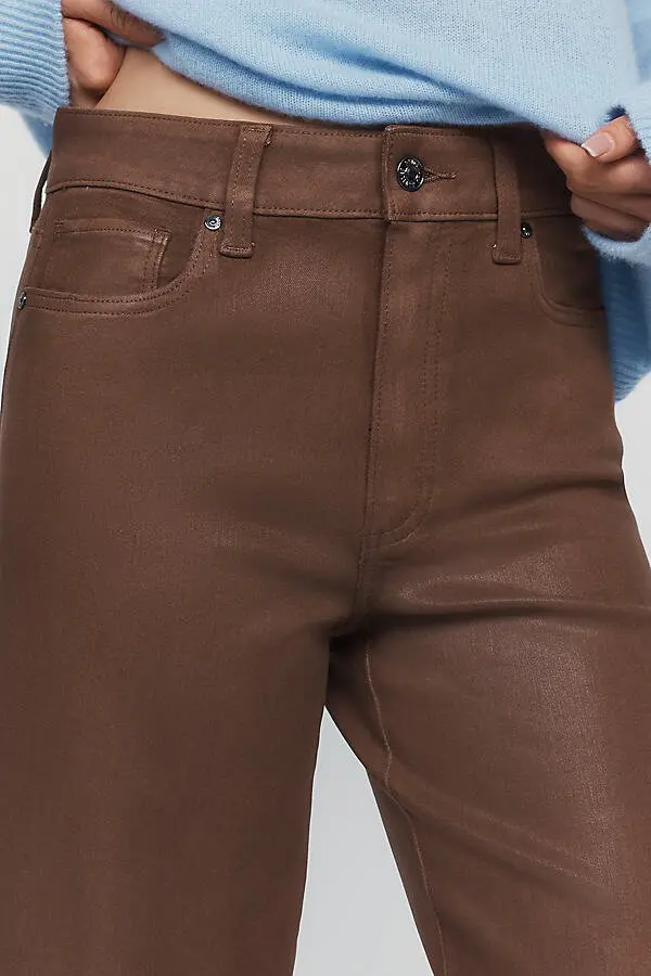 Paige Anessa " Coated High Rise Wide Leg Jeans