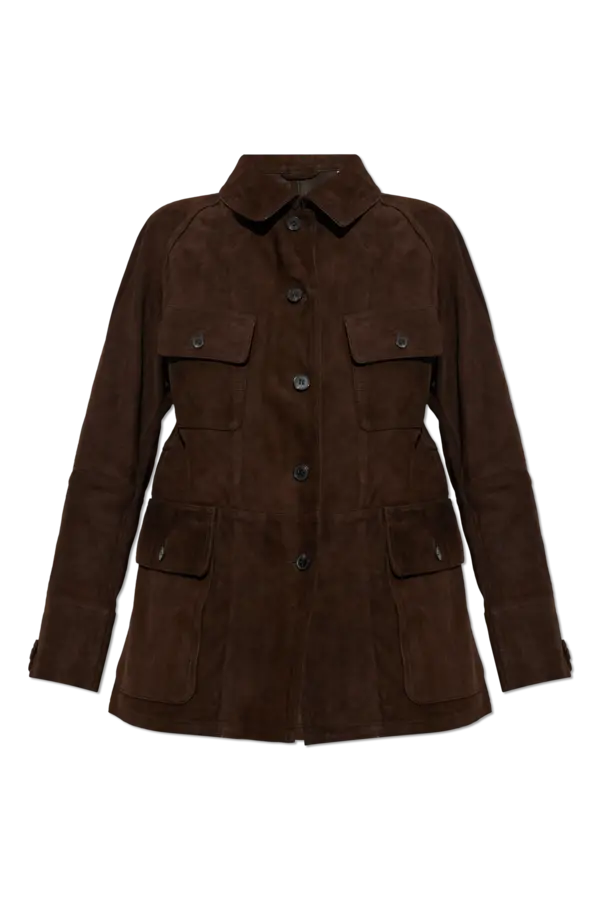 ALLSAINTS Roiya’ Suede Jacket - Brown