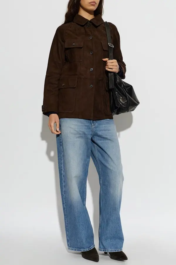ALLSAINTS Roiya’ Suede Jacket - Brown