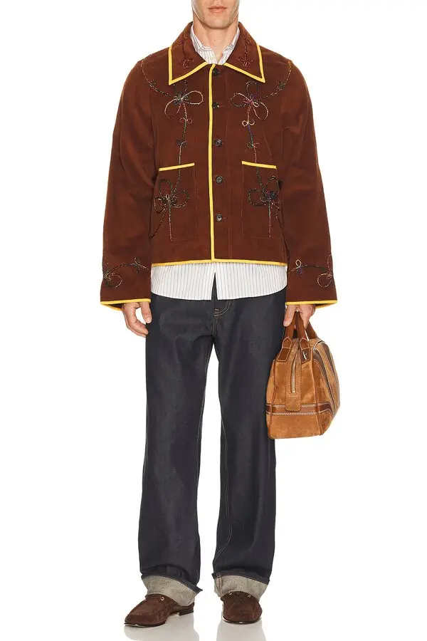 BODE Cactus Couching Jacket In Brown