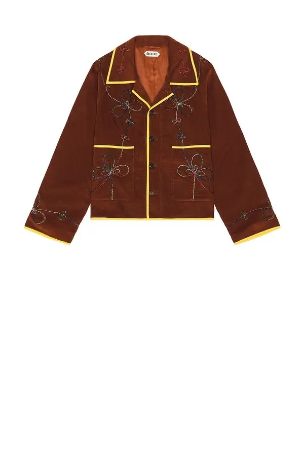 BODE Cactus Couching Jacket In Brown