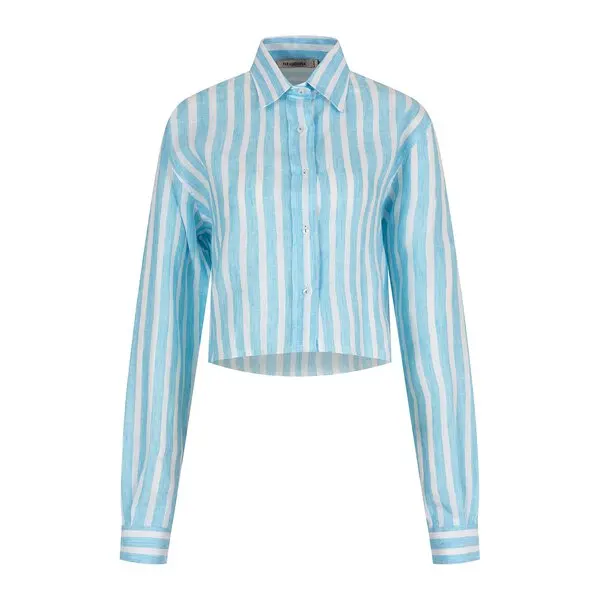 PARAMIDONNA Ida Shirt Striped Aqua