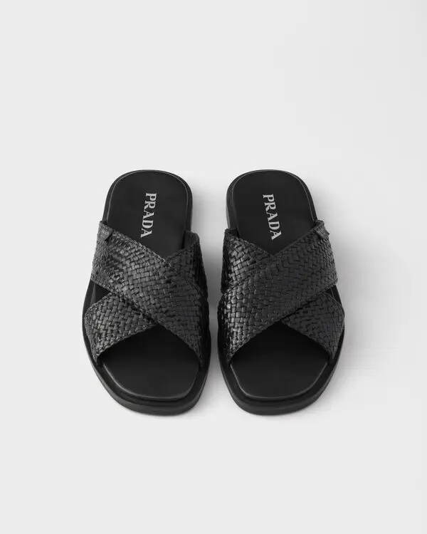 Prada Crisscross Slides