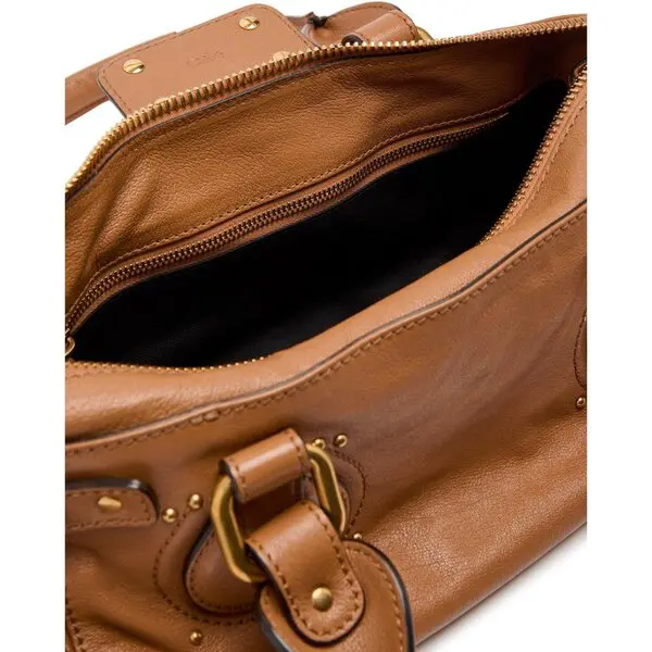 Chloé Grain Studded Shoulder Bag - Brown