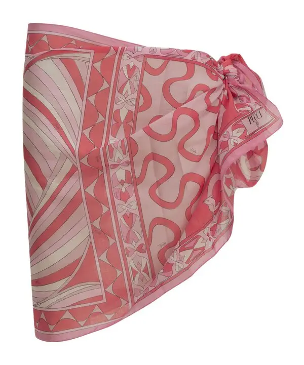 Emilio Pucci Abstract-printed Beach Towel - Pink