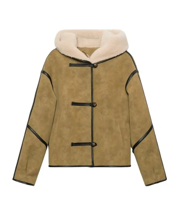 STAND STUDIO Fia Drawstring Hooded Jacket - Brown