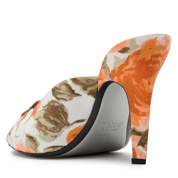 Chloé Floral Woven Slides