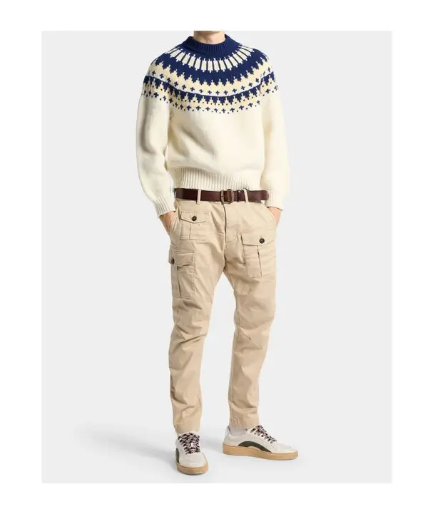 Dsquared2 Hybrid Chevron Jacquard Pullover - Multicolor