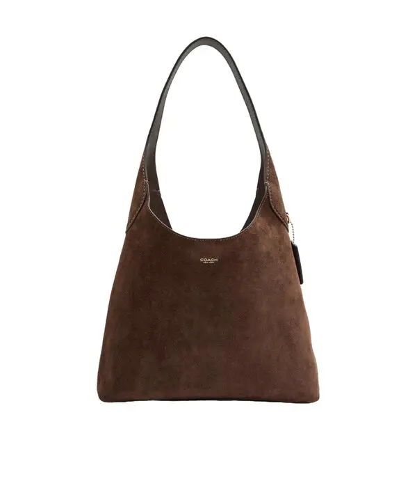 COACH Suede Shoulder Bag - Black
