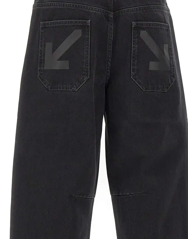 Off-White Half Arrow Straight-leg Jeans - Black