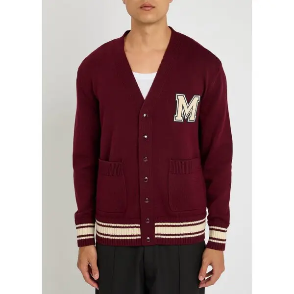 Moncler Virgin Wool Logo Cardigan