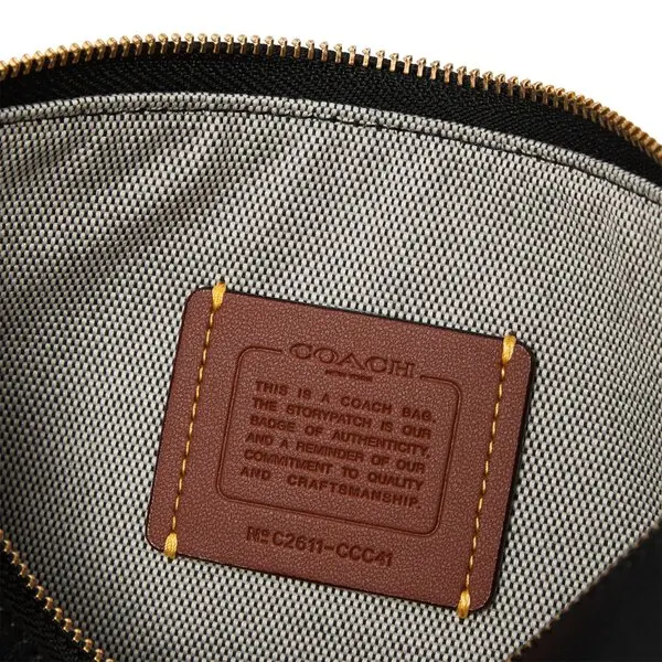 COACH Leather Underarm Bag - Black