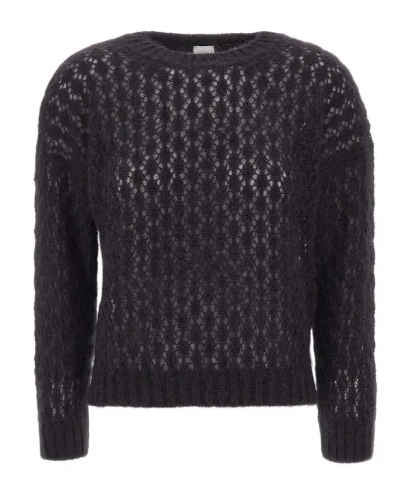 Eleventy Crew Neck Knitwear - Black