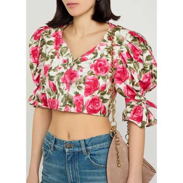 Chloé Floral Cotton Slim-fit Blouse - Multicolor
