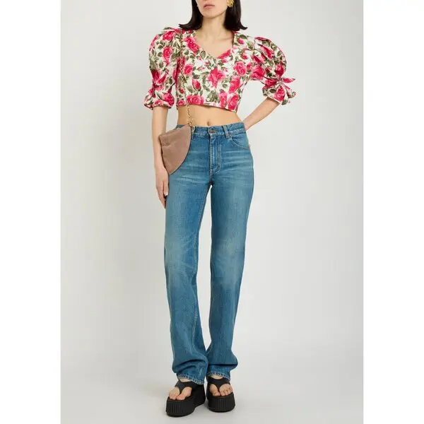 Chloé Floral Cotton Slim-fit Blouse - Multicolor
