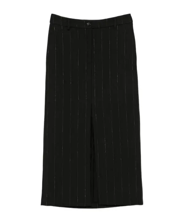Seventy Pinstripe Front-slit Skirt