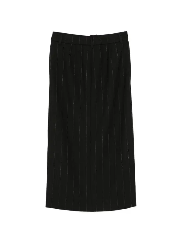Seventy Pinstripe Front-slit Skirt