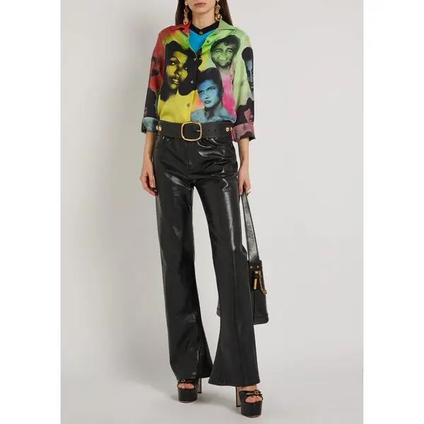 Versace Printed Silk-twill Shirt