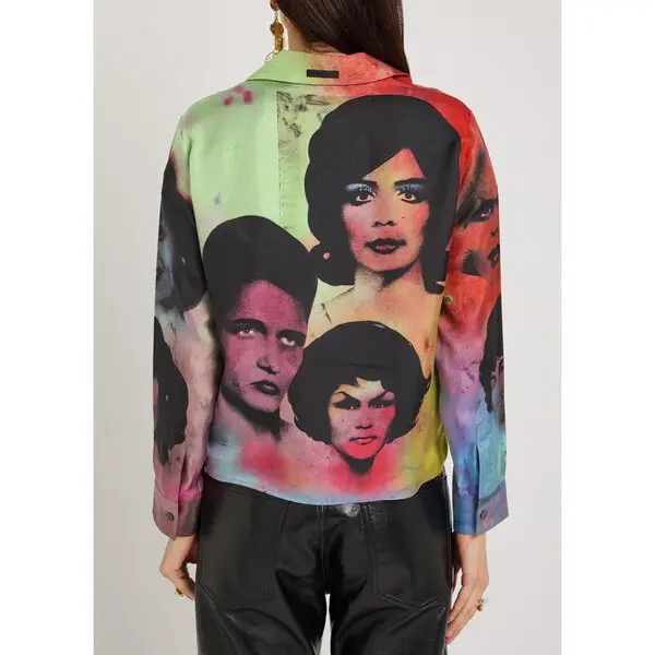 Versace Printed Silk-twill Shirt