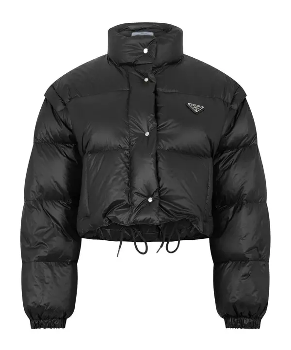 Prada Stand-collar Short Down Jacket