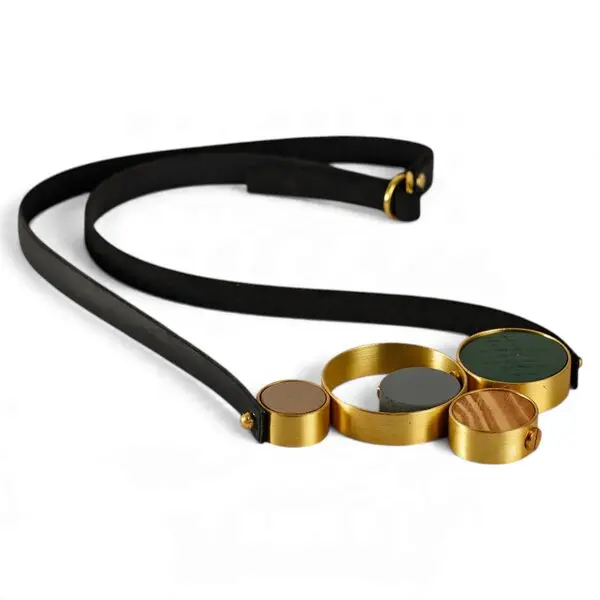 SVETLANA VUKOV Green&gray Quad Orbit Necklace