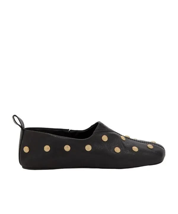 Chloé Grain Leather Ballet Flats - Black