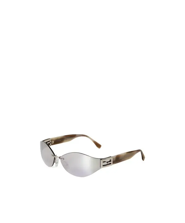 Fendi Metal Shield Sunglasses - Silver