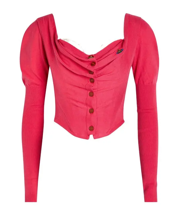 VIVIENNE WESTWOOD Wool Corset Cardigan - Red