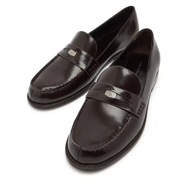 Tory Burch Glossed Leather Loafers