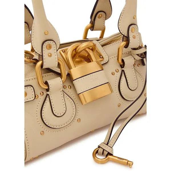 Chloé Grain Leather Shoulder Bag - Nude