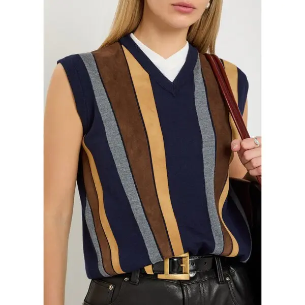 Versace A Simple And Patchwork Vest
