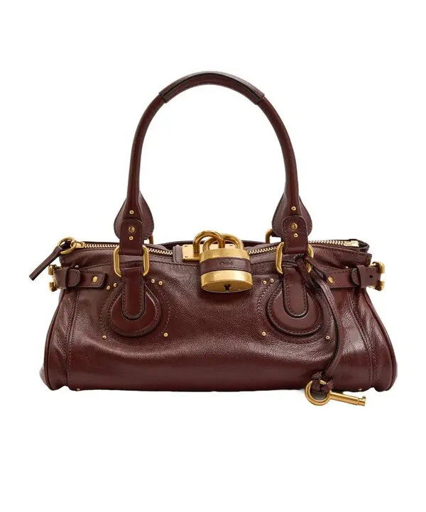 Chloé Grain Leather Shoulder Bag - Red