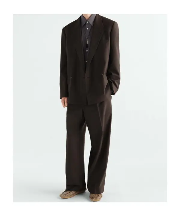 LEMAIRE Double-breasted Jacket In Tropical Wool Blend