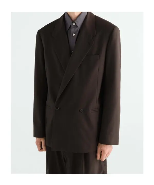LEMAIRE Double-breasted Jacket In Tropical Wool Blend