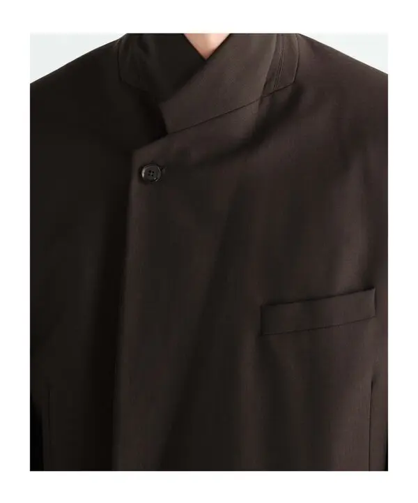 LEMAIRE Double-breasted Jacket In Tropical Wool Blend