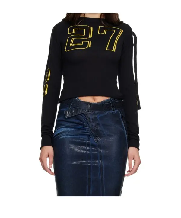 Ottolinger Team Otto Jacquard Long Sleeve Top - Black