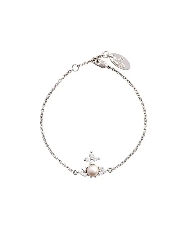 VIVIENNE WESTWOOD Crystal Pendant Bracelet - Silver