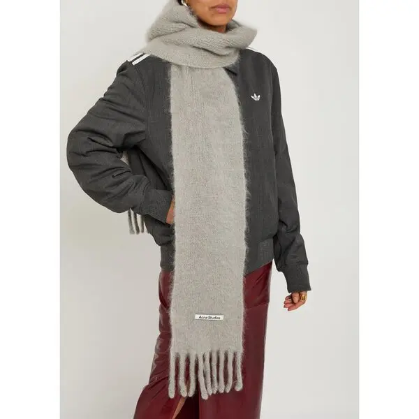 Acne Studios Hooded Wool Knitted Scarf
