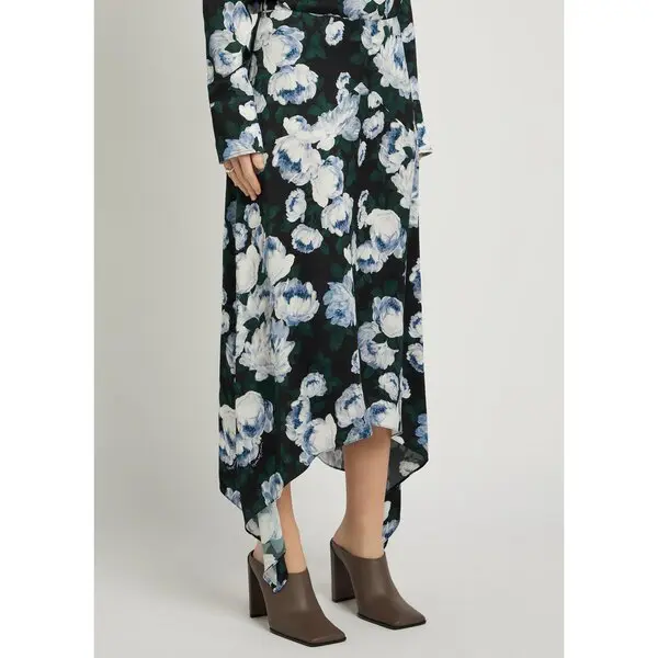 Stella McCartney Floral Print Satin Skirt