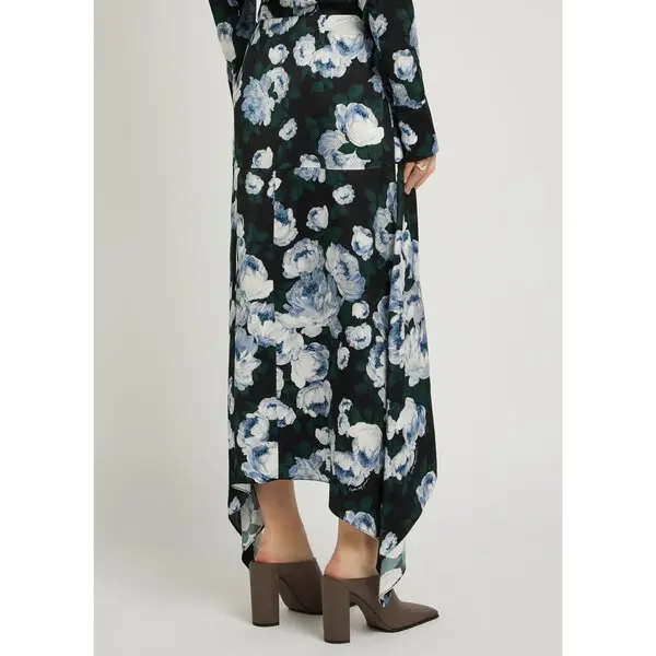 Stella McCartney Floral Print Satin Skirt