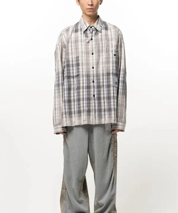 Mihara Yasuhiro Vintage-style Plaid Shirt