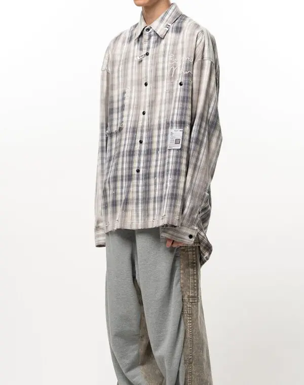 Mihara Yasuhiro Vintage-style Plaid Shirt