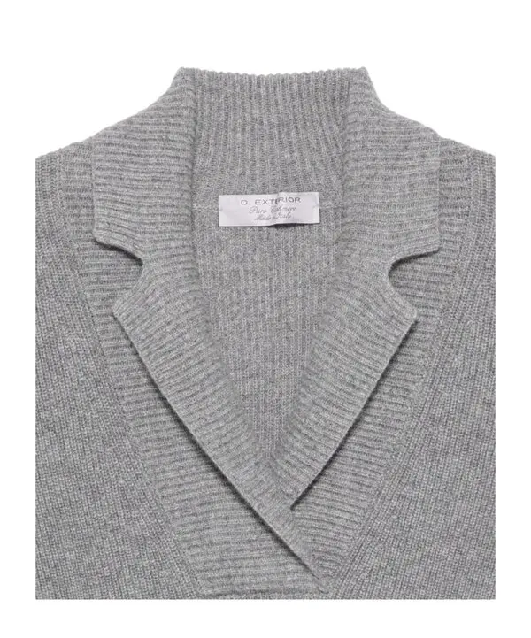 D.exterior Ribbed-knit Cashmere Sweater - Gray