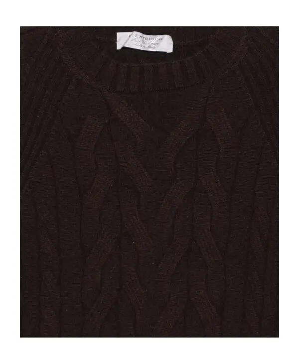 D.exterior Cable-knit Raglan-sleeve Sweater